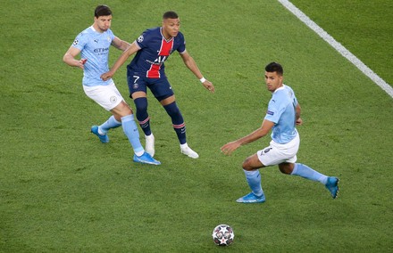 Kylian Mbappe Psg Between Ruben Dias Editorial Stock Photo - Stock ...
