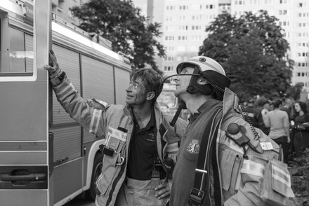 Firefighters Berlin Fire Department On Sidelines Editorial Stock Photo ...