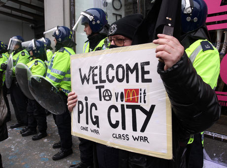 Protester Front Police Welcome Vomit Pig Editorial Stock Photo - Stock ...