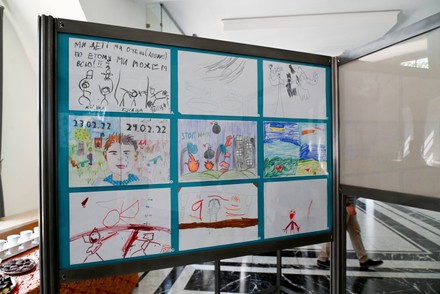 'War Drawn with a Crayon' exhibition, Szczecin, Poland - 01 Jul 2022 ...