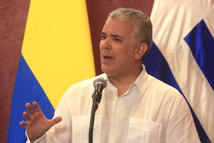President Colombia Ivan Duque Offers Statements Editorial Stock Photo ...