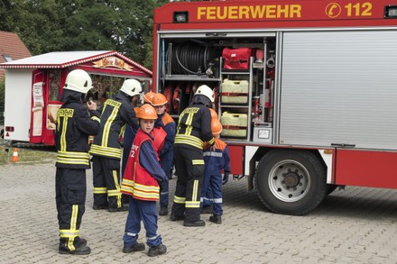 Youth Fire Brigade During Operational Demonstration Editorial Stock ...