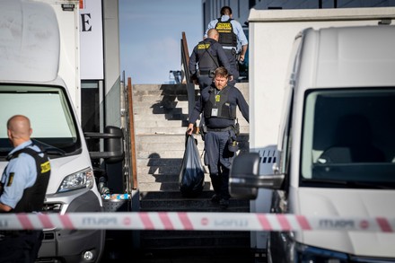 Police Gather Cordonedoff Crime Scene Outside Editorial Stock Photo ...
