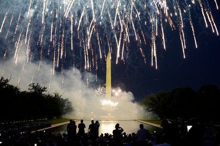 Fireworks Explode During Us Independence Day Editorial Stock Photo ...