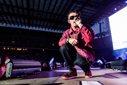 Italian Rapper Salmo Performs Live Giuseppe Editorial Stock Photo ...