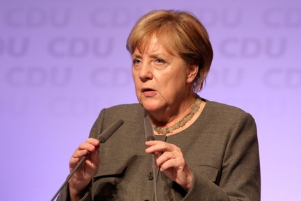 Federal Chancellor Dr Angela Merkel Cdu Editorial Stock Photo - Stock ...