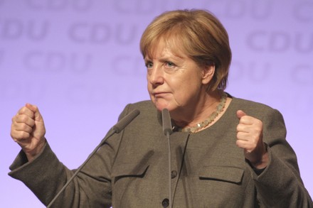 Federal Chancellor Dr Angela Merkel Cdu Editorial Stock Photo - Stock ...