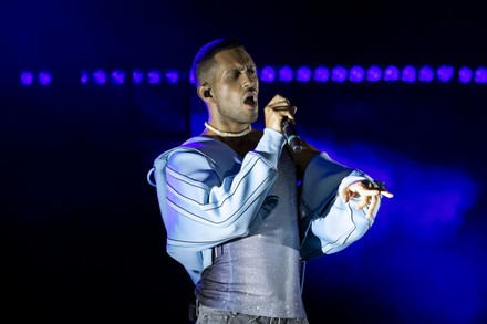 Italian Singersongwriter Mahmood Performs On Stage Editorial Stock ...