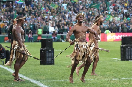 Impi Warriors Lead South Africa Out Editorial Stock Photo - Stock Image ...