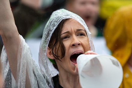 Abortion Rights Activists Tie Green Bandanas Editorial Stock Photo ...