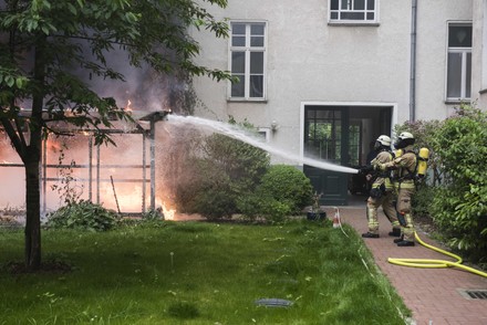 Berlin Fire Brigade During Firefighting After Editorial Stock Photo ...