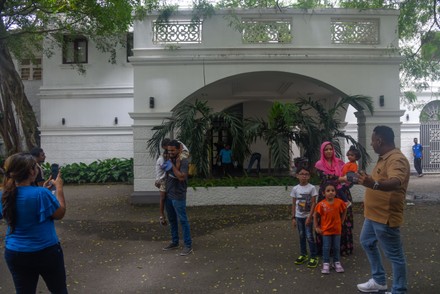 People Taking Photographs Outside Temple Trees Editorial Stock Photo ...