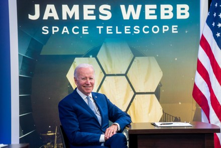 US President Joe Biden receives a briefing from National Aeronautics ...