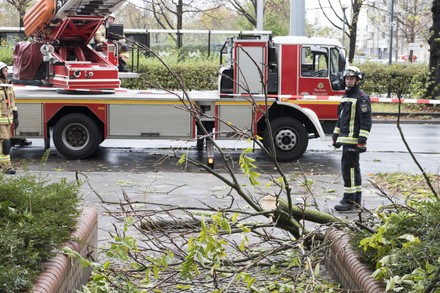 Berlin Fire Department Repairing Storm Damage Editorial Stock Photo ...