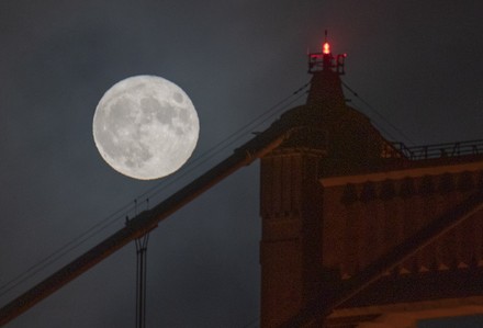 Supermoon Pictured Near Golden Gate Bridge Editorial Stock Photo - Stock Image | Shutterstock