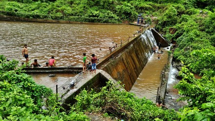 People Enjoy Khadi Machine Waterfalls After Editorial Stock Photo ...
