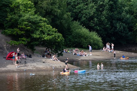 People Take Water Sparth Reservoir West Editorial Stock Photo - Stock ...