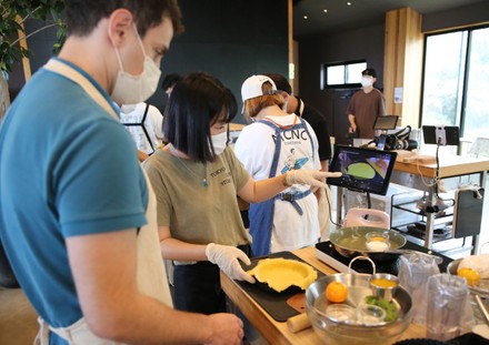 Tourists Experience Baking Onsite Cooking Class Editorial Stock Photo ...