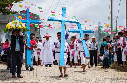 Hundreds Tzotzil Indigenous People Walk Procession Editorial Stock ...