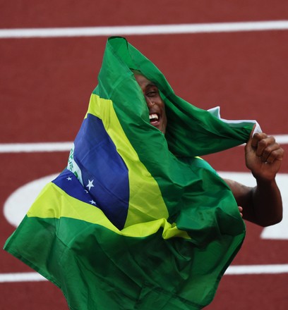 Alison Dos Santos Brazil Celebrates After Editorial Stock Photo - Stock ...