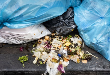 Garbage Bags Loose Waste On Oudezijds Editorial Stock Photo - Stock ...
