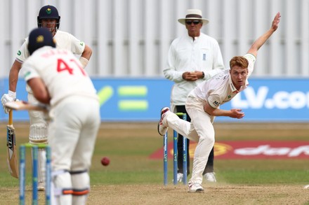 Umpires Nigel Long Crouching Paul Baldwin Editorial Stock Photo - Stock ...