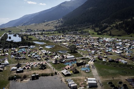 Aerial View Shows Part Campground During Editorial Stock Photo - Stock ...