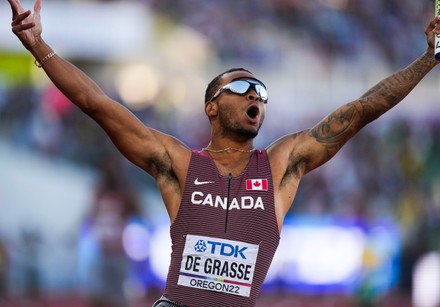 Andre De Grasse Team Canada Celebrates Editorial Stock Photo - Stock ...