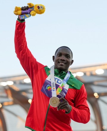 Gold Medalist Grenadas Anderson Peters Celebrates Editorial Stock Photo ...