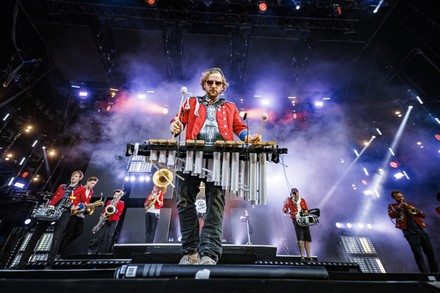 German Techno Marching Band Meute Performs Editorial Stock Photo ...
