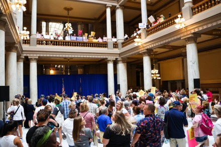 Protesters Gather Inside Indiana State House Editorial Stock Photo ...