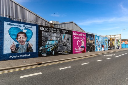 Mural Wall Pictured Divis Street West Editorial Stock Photo - Stock ...