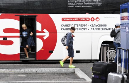 Passengers Getting Off Bus Saint Petersburg Editorial Stock Photo ...