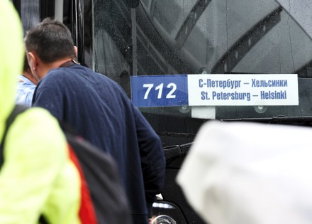 Passengers Getting Off Bus Saint Petersburg Editorial Stock Photo ...