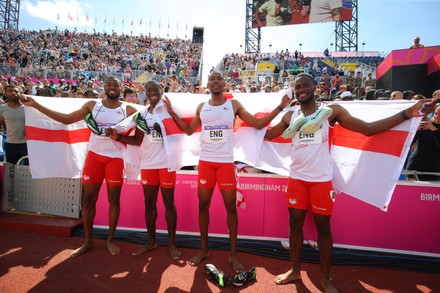 England Mens 4x100m Relay Team Pose Editorial Stock Photo - Stock Image ...