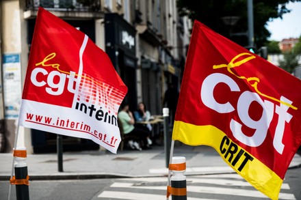 Cgt Temporary Workers Taking Action Against Editorial Stock Photo ...