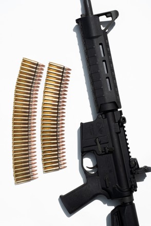 Ar15 Type Rifle Without Magazine 60rounds Editorial Stock Photo - Stock ...