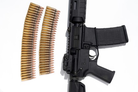 Ar15 Type Rifle Without Magazine 60rounds Editorial Stock Photo - Stock ...