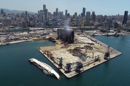 Picture Taken Drone Shows Destroyed Port Editorial Stock Photo - Stock ...