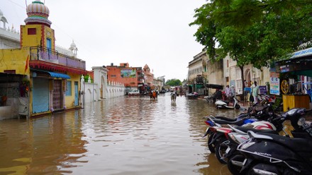 Heavy monsoon rainfall in Pushkar, Rajasthan - India - 02 Jul 2022 ...