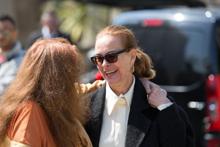 Carole Bouquet During Funeral Ceremony Late Editorial Stock Photo ...