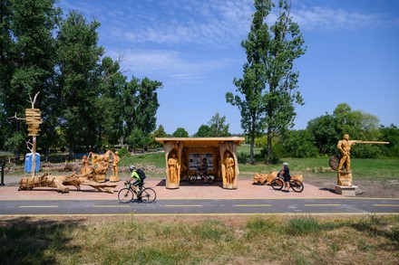Cyclists Use Newly Inaugurated Bicycle Path Editorial Stock Photo ...