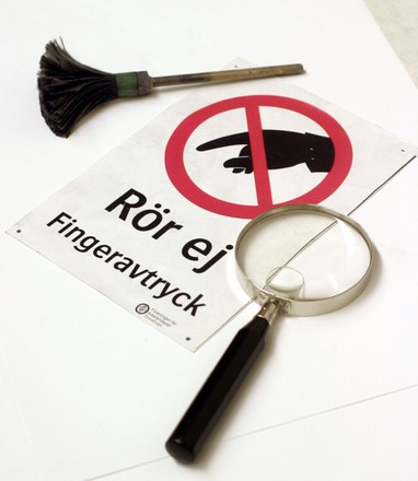 Magnifying Glass Brush Police Laboratory Editorial Stock Photo - Stock ...