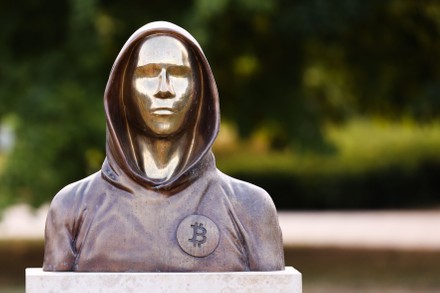 Statue Satoshi Nakamoto Budapest Hungary On Editorial Stock Photo ...