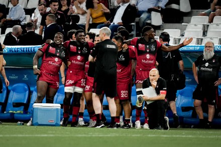 Lyon Team Celebrate Victory During Rugby Editorial Stock Photo - Stock ...