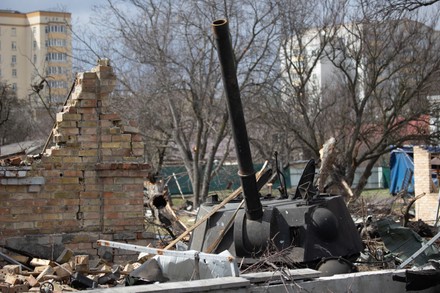 Street Filled Exploded Tanks Destroyed Buildings Editorial Stock Photo ...