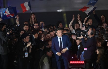 Emmanuel Macron Arriving Gathering Celebrate His Editorial Stock Photo ...