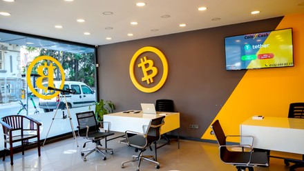 Conceptual Bitcoin Shop Selling Buying Digital Editorial Stock Photo ...