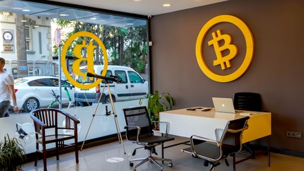 Conceptual Bitcoin Shop Selling Buying Digital Editorial Stock Photo ...
