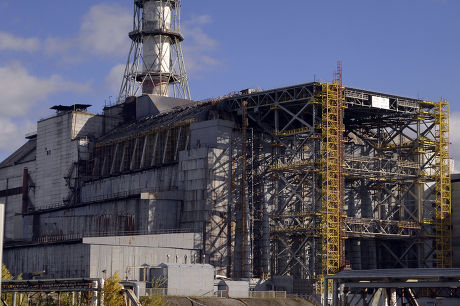 Exterior Sarcophagus Shielding Fourth Block Chernobyl Editorial Stock ...